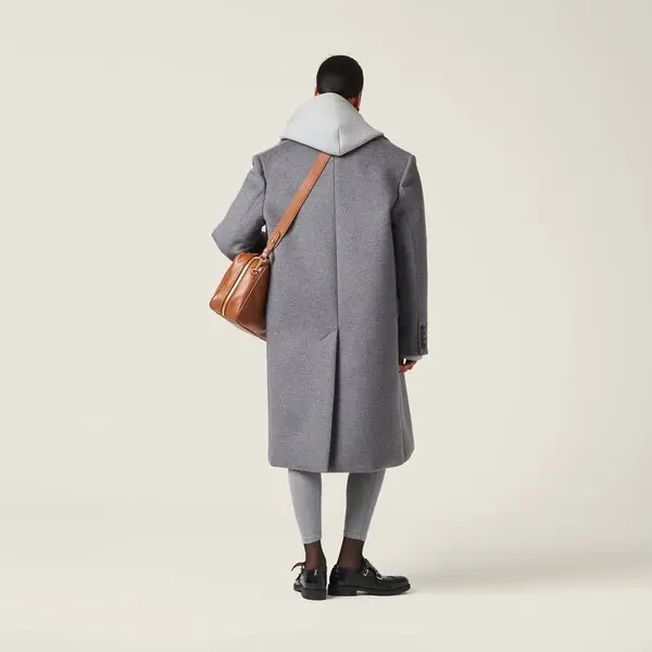 Miu Miu Single-breasted Velour Coat