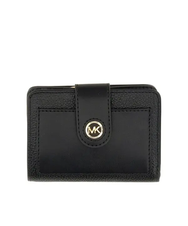 Michael Kors Logo Plaque Leather Purse