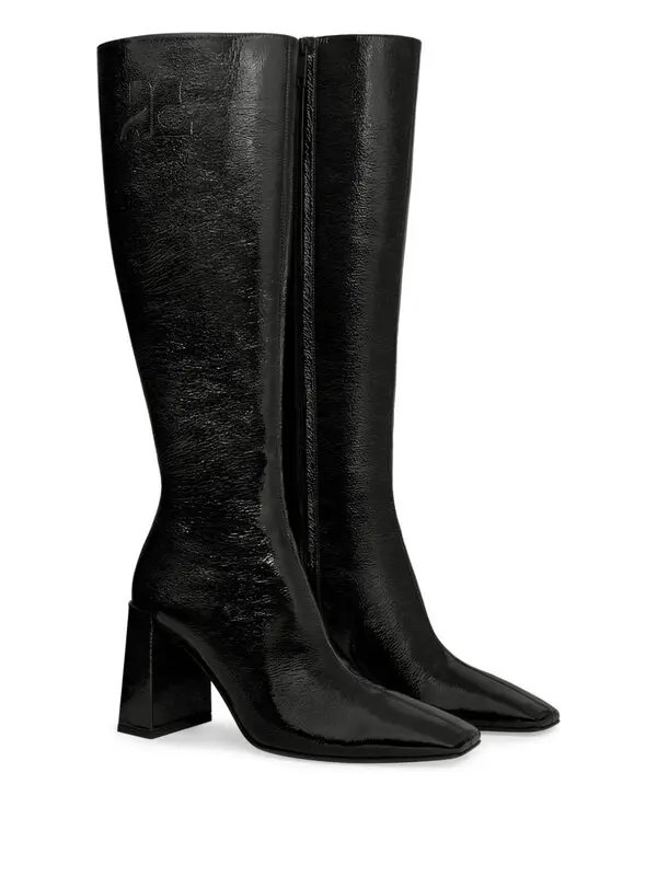 COURREGES Block-heeled Knee-high Boots