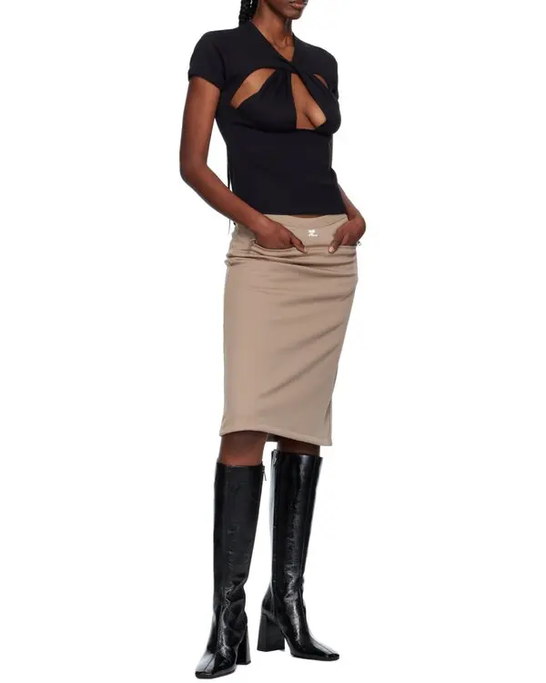 COURREGES Block-heeled Knee-high Boots