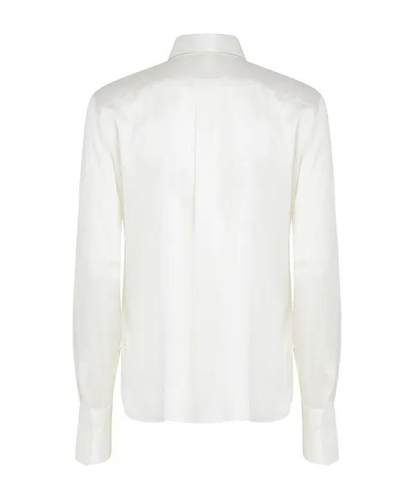 Brunello Cucinelli Long Sleeved Curved Hem Shirt