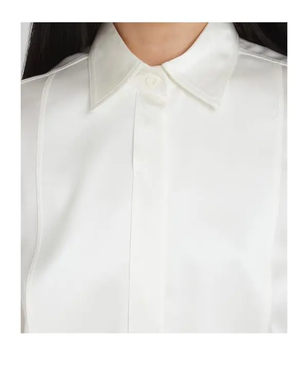 Brunello Cucinelli Long Sleeved Curved Hem Shirt