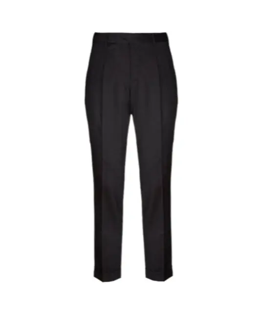 PT TORINO Pleated Tapered-leg Trousers - Black