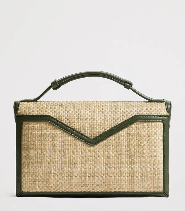 Bottega Veneta Raffia Knot Lock Shoulder Bag