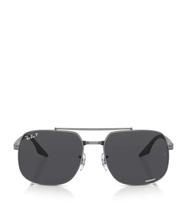 Ray-ban Polarized+ Lenses Square Sunglasses - Grey