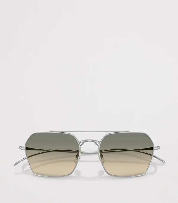 Oliver Spencer Titanium Tk-15 Square Sunglasses