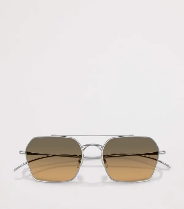 Oliver Spencer Titanium Tk-15 Square Sunglasses
