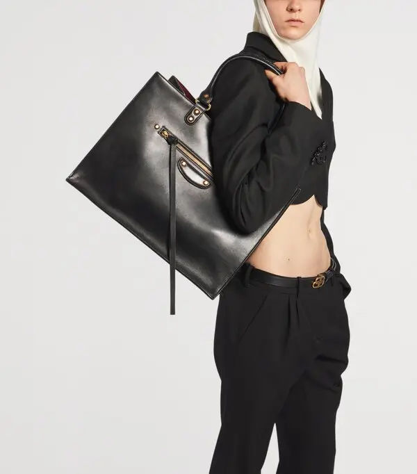 Balenciaga Large Leather Le City Tote Bag