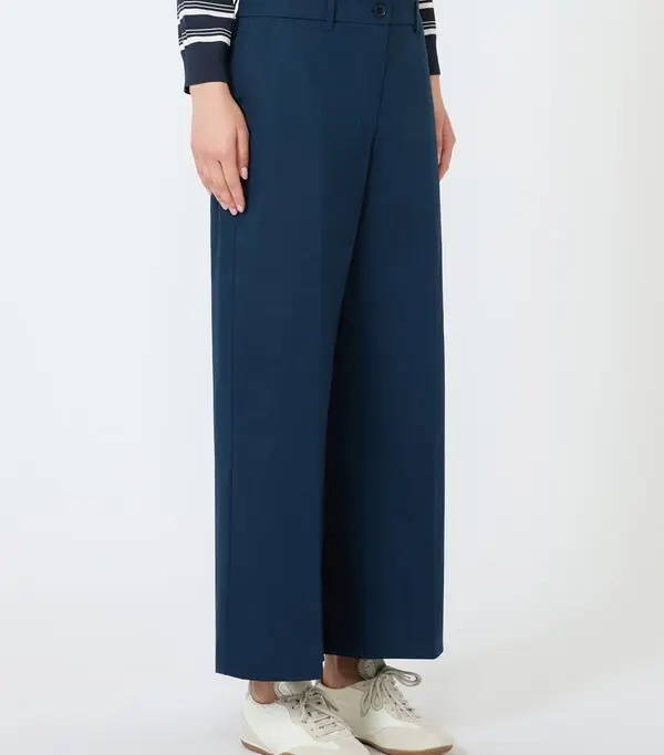 Max Mara Stretch-cotton Wide-leg Trousers