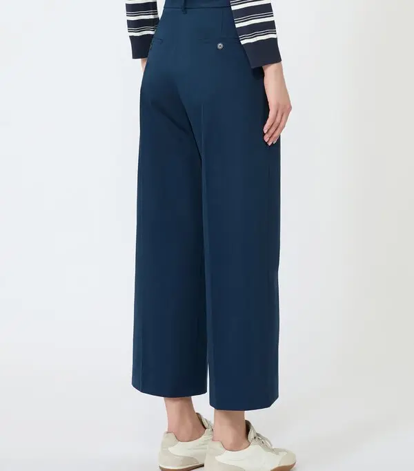 Max Mara Stretch-cotton Wide-leg Trousers