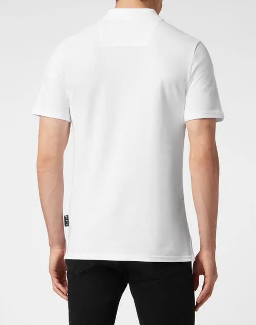 Philipp Plein Polo Shirt Ss Skull - White