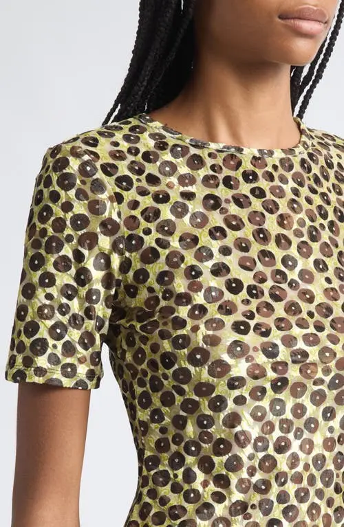 SIEDRES Idyl Print Velvet Devoré Open Back Top