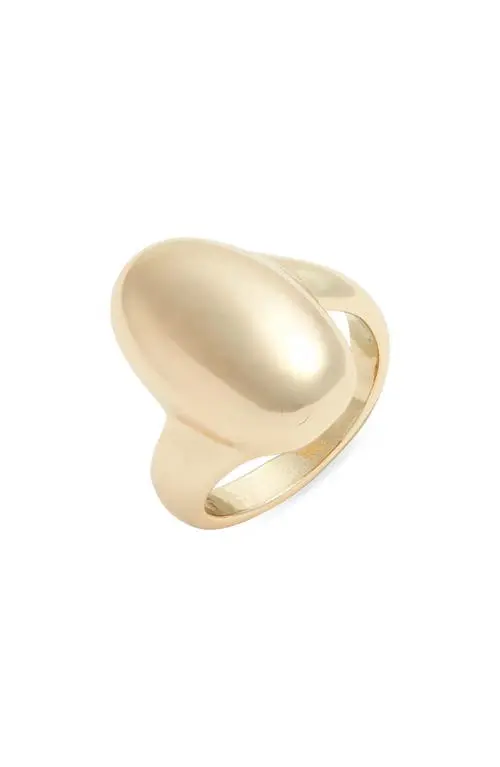 OPEN EDIT Oval Polished Statement Ring - Gold