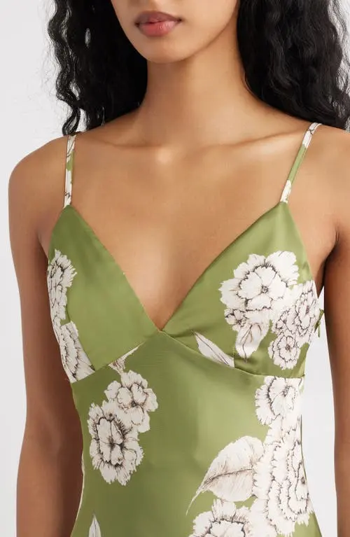 Lulus Carreta Floral Print Maxi Slipdress