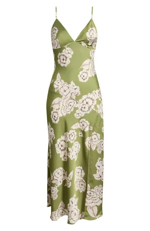 Lulus Carreta Floral Print Maxi Slipdress