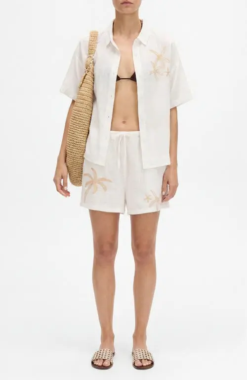 M&s Embroidered Beach Shorts