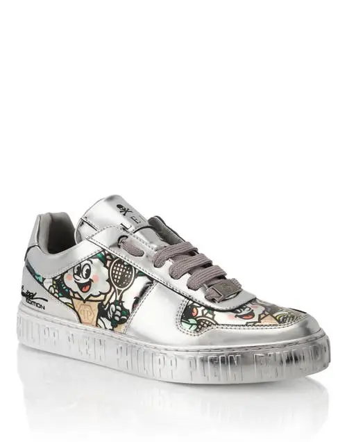Philipp Plein Mirror Leather Sneakers 3d Ice Cream