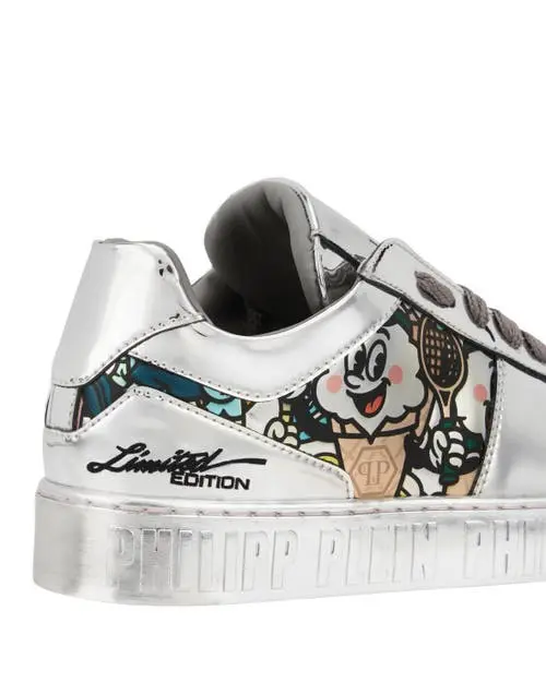 Philipp Plein Mirror Leather Sneakers 3d Ice Cream