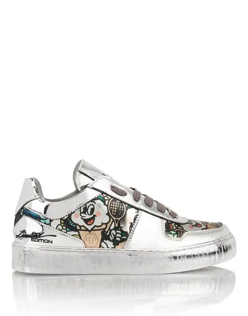 Philipp Plein Mirror Leather Sneakers 3d Ice Cream