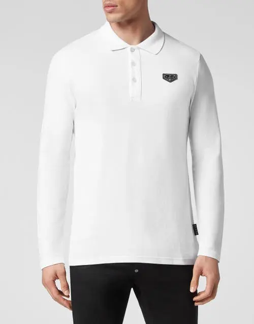 Philipp Plein Slim Fit Long-sleeve Polo