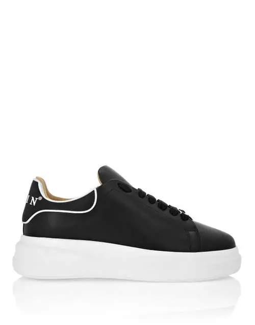 Philipp Plein Leather Lo-top Sneakers - Black