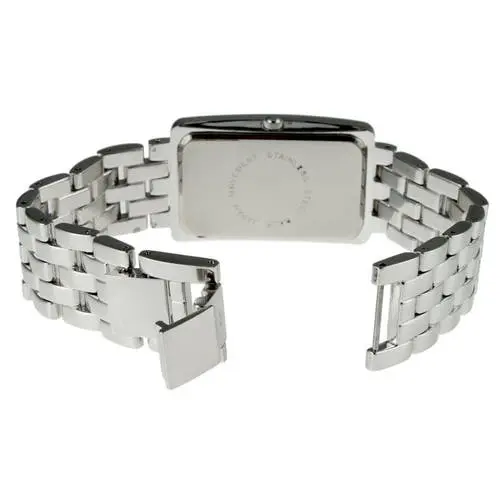 PEUGEOT Rectangular Crystal Bezel Bracelet Watch- 40x25mm