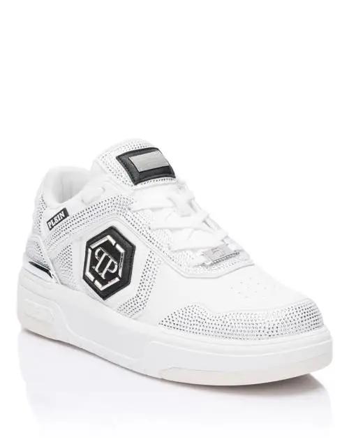 Philipp Plein Low-top Sneakers Sk8r Strass - White/white