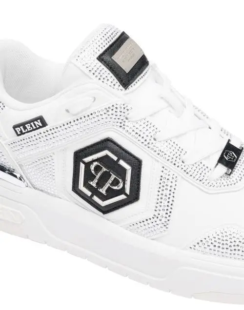 Philipp Plein Low-top Sneakers Sk8r Strass - White/white