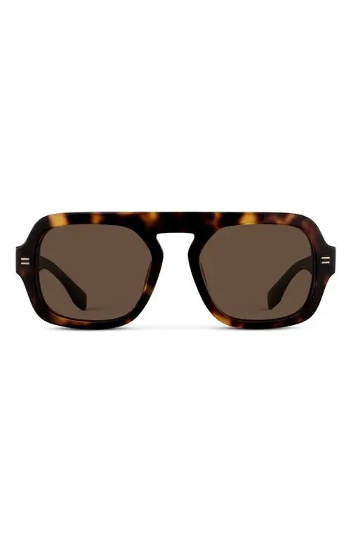 WMP EYEWEAR Naomi Oversized Aviator Sunglasses - Brown Tortoise