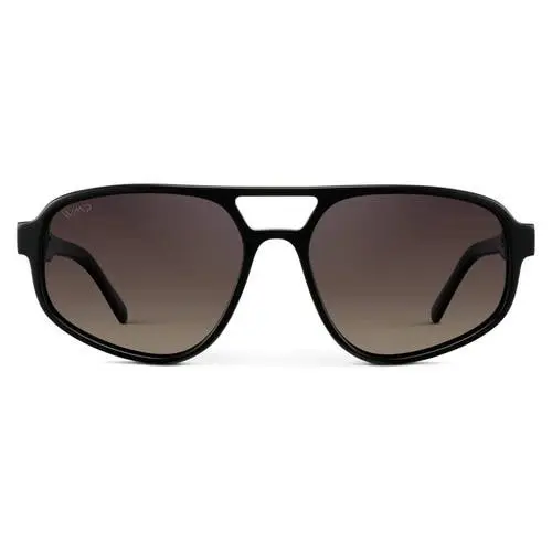 WMP EYEWEAR Brooklyn 56mm Aviator Sunglasses - Black