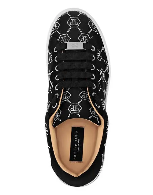 Philipp Plein Satin Lo-top Sneakers Strass Monogram