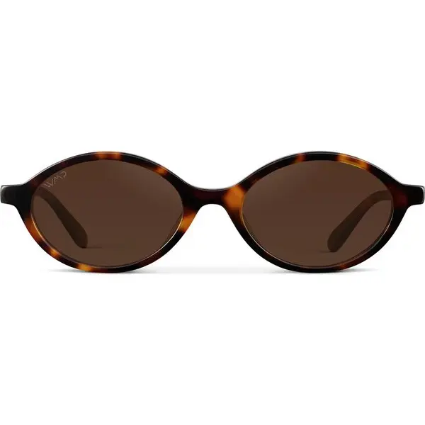 WMP EYEWEAR Selene49mm Classic Oval Sunglasses - Brown Tortoise