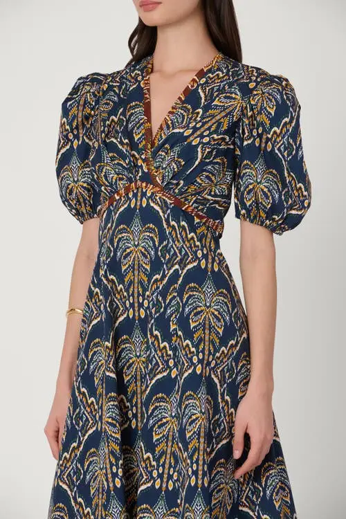 Shoshanna Balinese Palm Print Gemma Dress