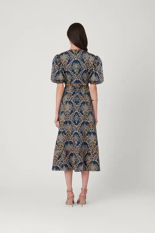 Shoshanna Balinese Palm Print Gemma Dress