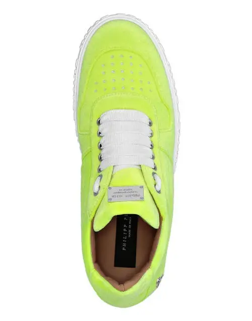 Philipp Plein Velvet Lo-top Sneakers - Yellowfluo