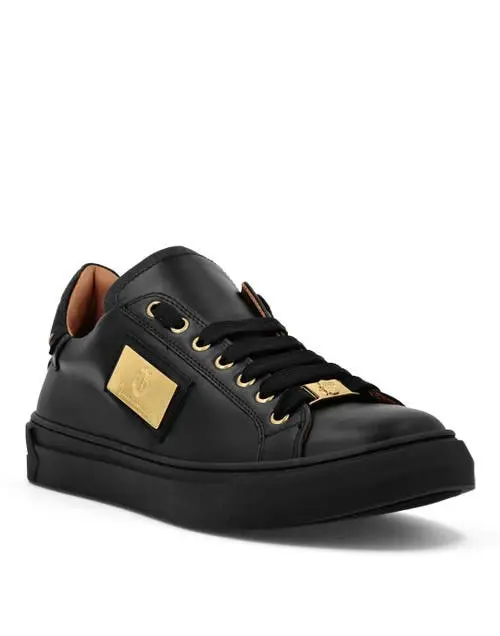 BILLIONAIRE Croco Printed Nappa Leather Lo-top Sneakers