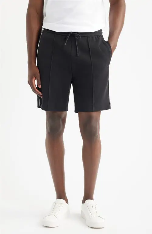 BOSS Pintuck Textured Shorts - Black
