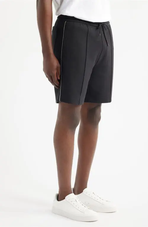 BOSS Pintuck Textured Shorts - Black