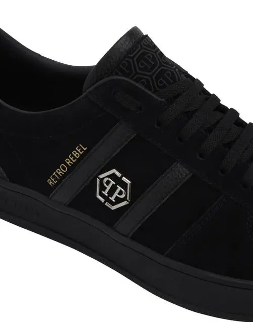 Philipp Plein Retro Rebel Low Top Sneakers - Black/black