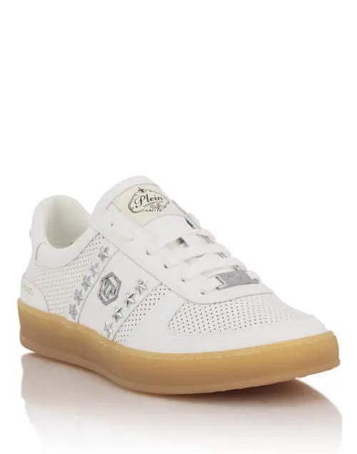 Philipp Plein Perforated Leather Sneakers Retro Rebel
