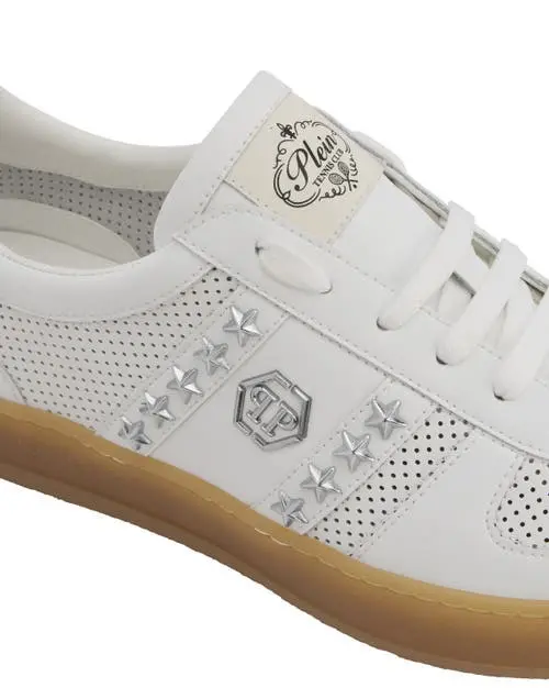 Philipp Plein Perforated Leather Sneakers Retro Rebel
