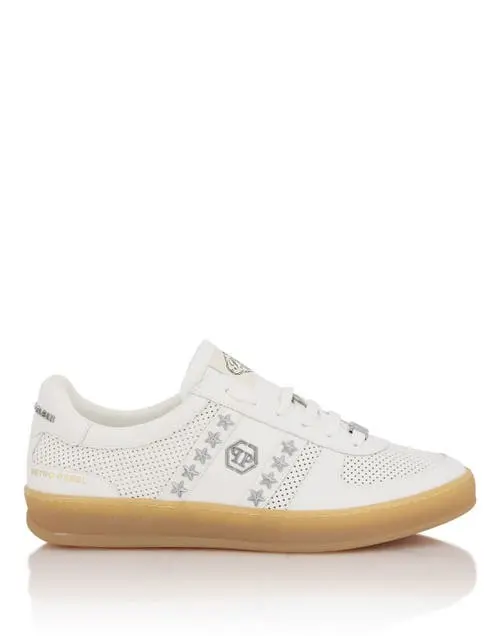 Philipp Plein Perforated Leather Sneakers Retro Rebel
