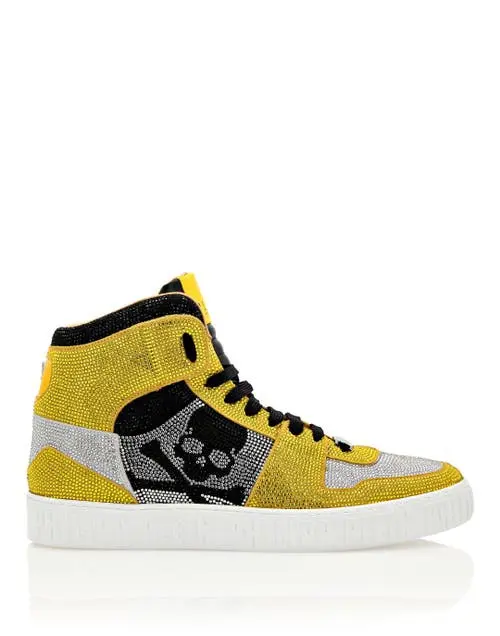 Philipp Plein Notorious Hi-top Sneakers With Crystals