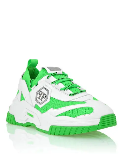 Philipp Plein Predator Low-top Sneakers - White/yellowfluo
