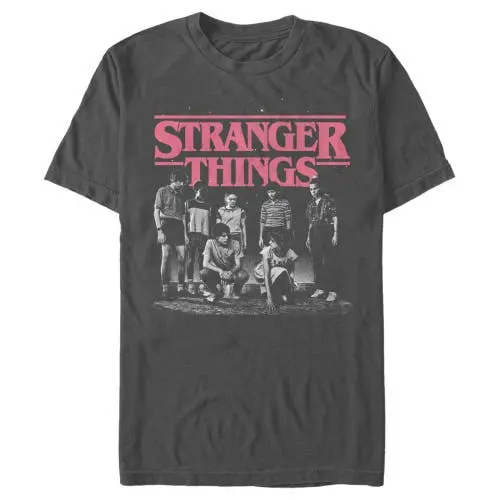 STRANGER THINGS Title Logo Faded Graphic T-shirt