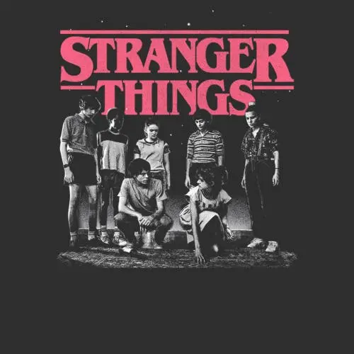 STRANGER THINGS Title Logo Faded Graphic T-shirt