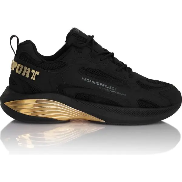 PLEIN SPORT Pegasus Project Runner Sneakers - Black/lightgold