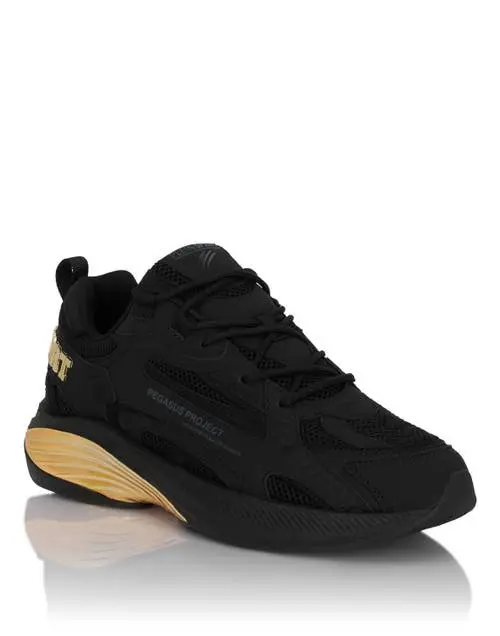 PLEIN SPORT Pegasus Project Runner Sneakers - Black/lightgold