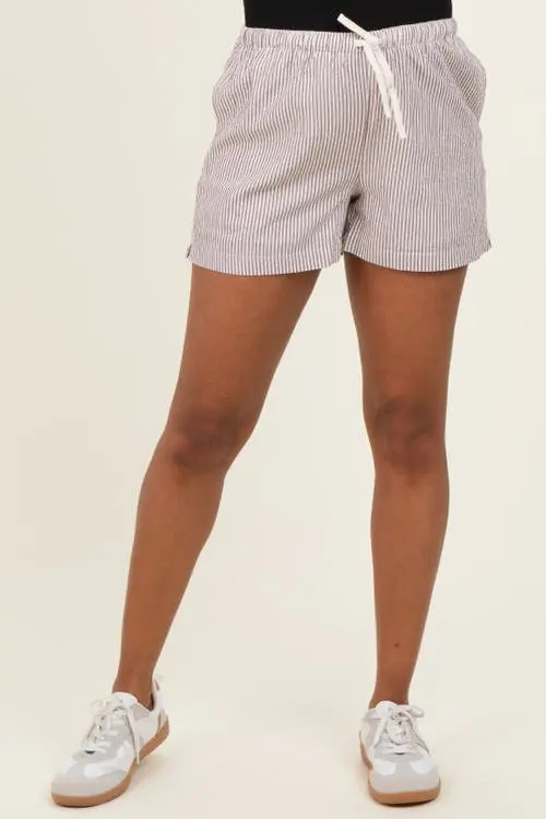 PINKBLUSH Striped Drawstring Shorts