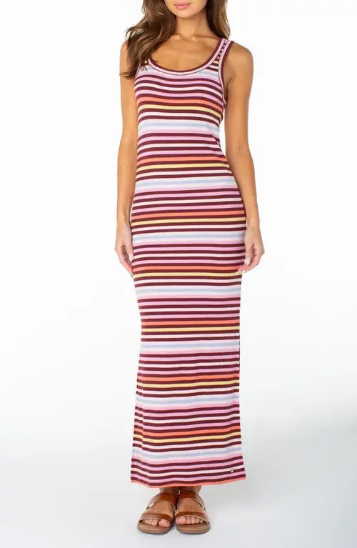 Roxy Balboa Stripe Rib Maxi Dress - Port